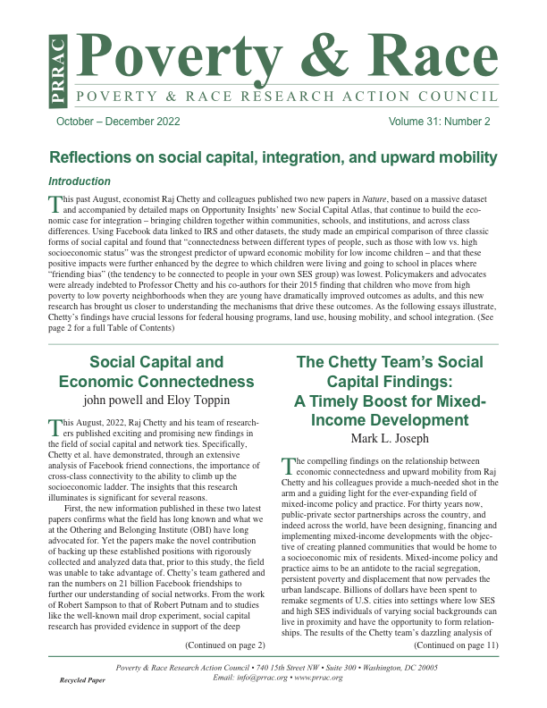 Poverty & Race Journal - PRRAC — Connecting Research to Advocacy